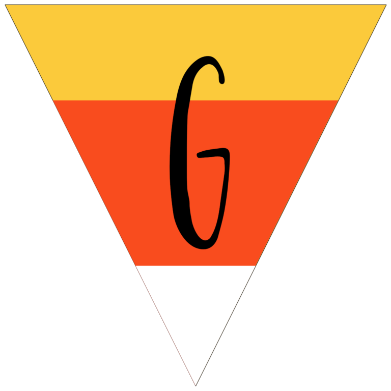 Free Printable Halloween Banner Candy Corn Letters - Paper Trail Design