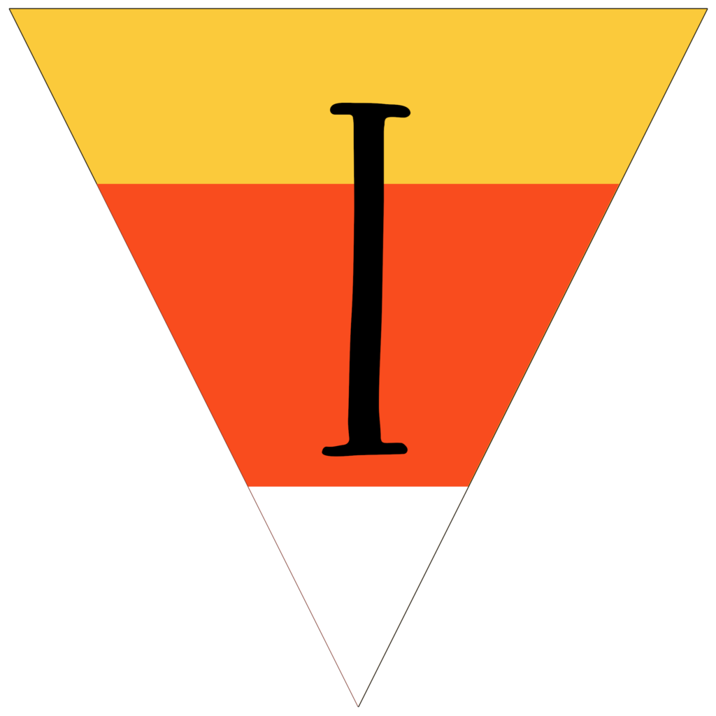 Free Printable Halloween Banner Candy Corn Letters - Paper Trail Design