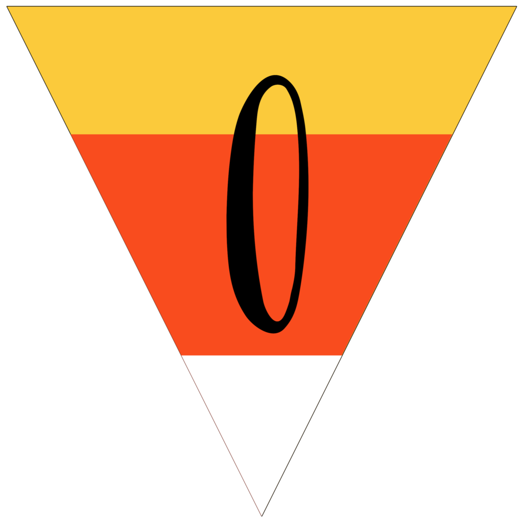 Free Printable Halloween Banner Candy Corn Letters - Paper Trail Design