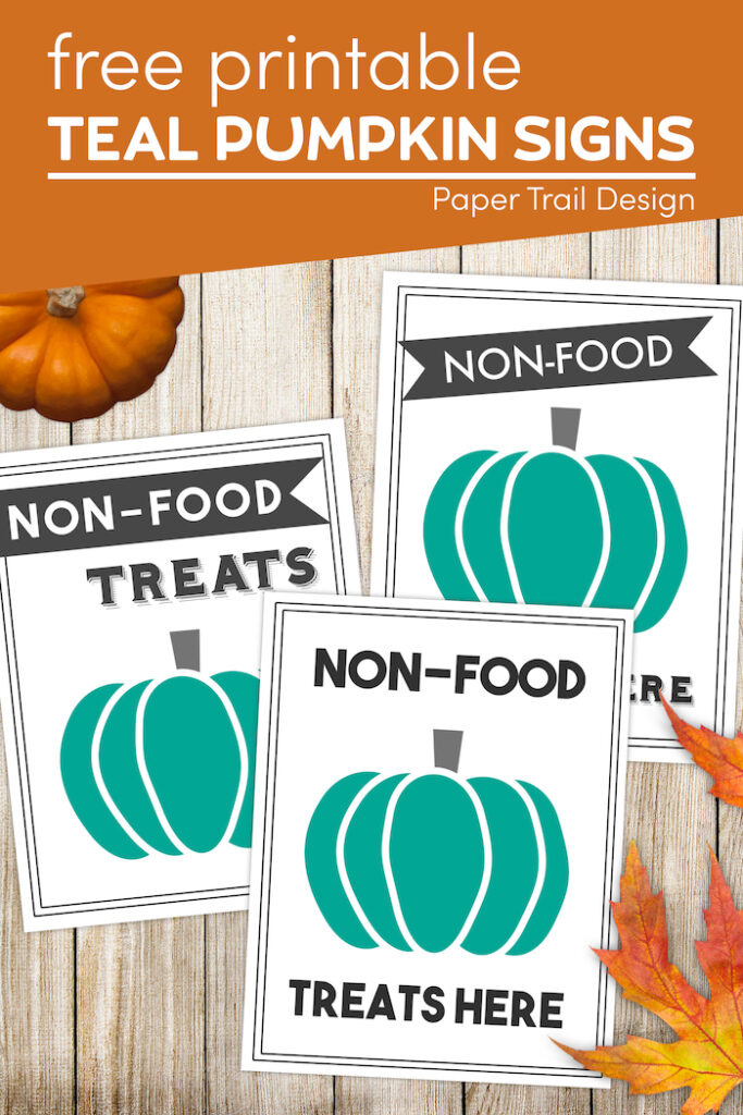 Teal Pumpkin Project Printable Sign - Paper Trail Design