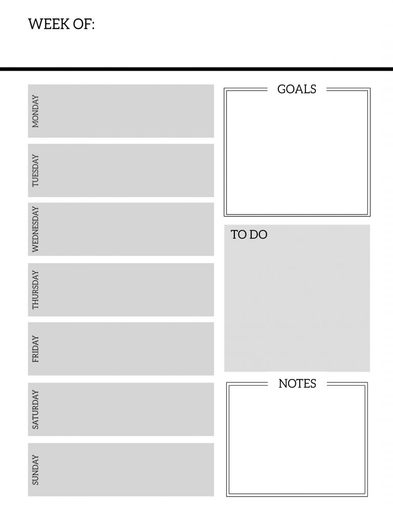 Free Printable Weekly Planner Pages - Paper Trail Design