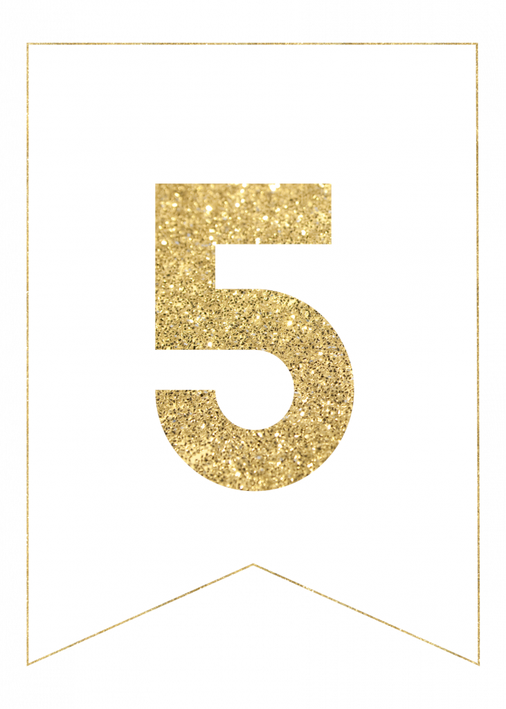 Gold Free Printable Banner Letters - Paper Trail Design