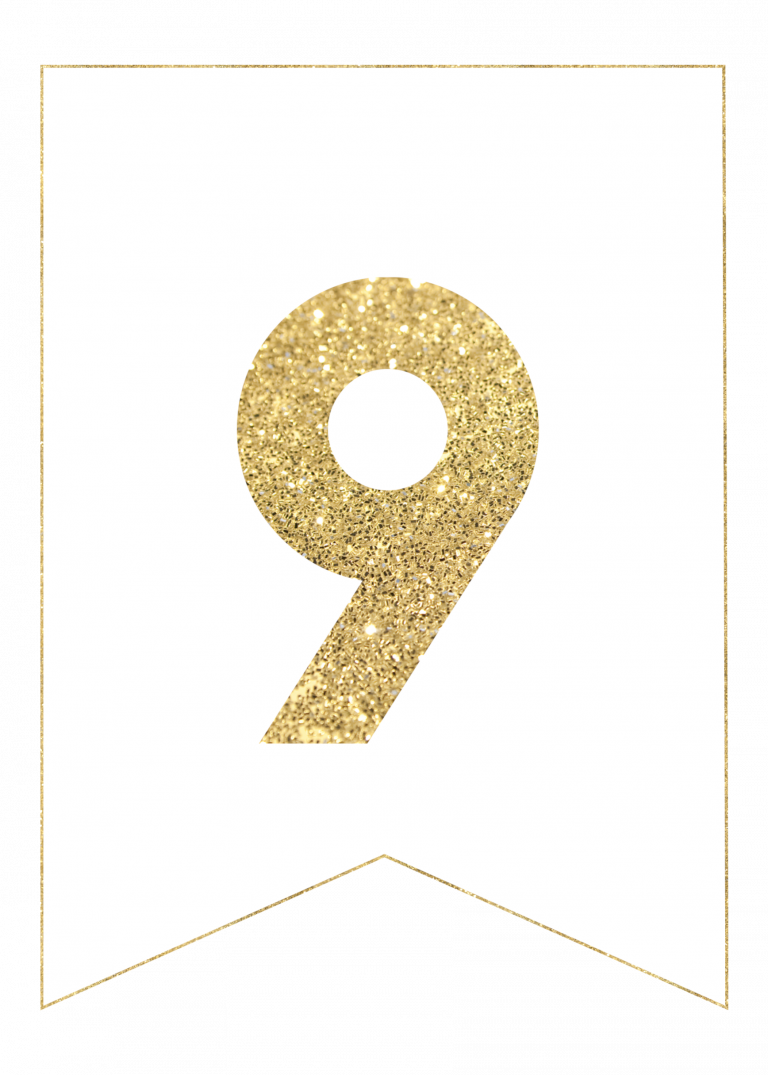 Gold Free Printable Banner Letters - Paper Trail Design