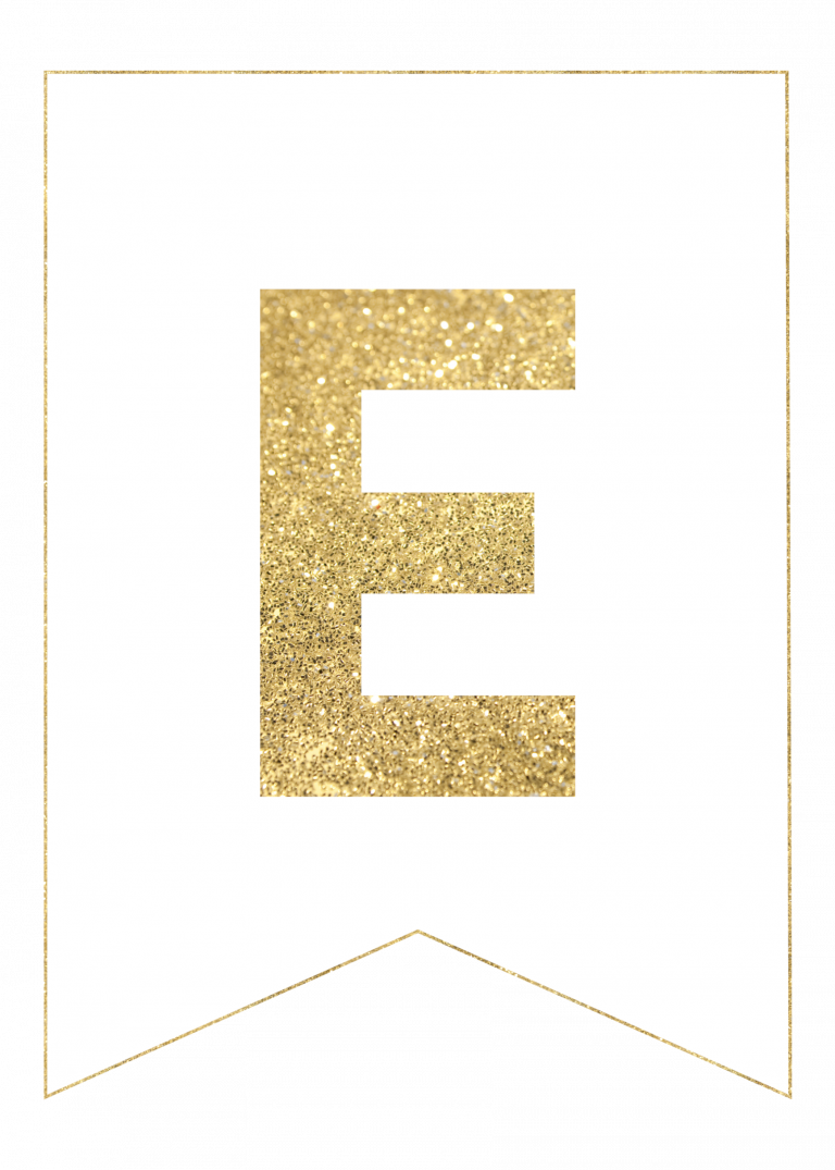 Gold Free Printable Banner Letters - Paper Trail Design