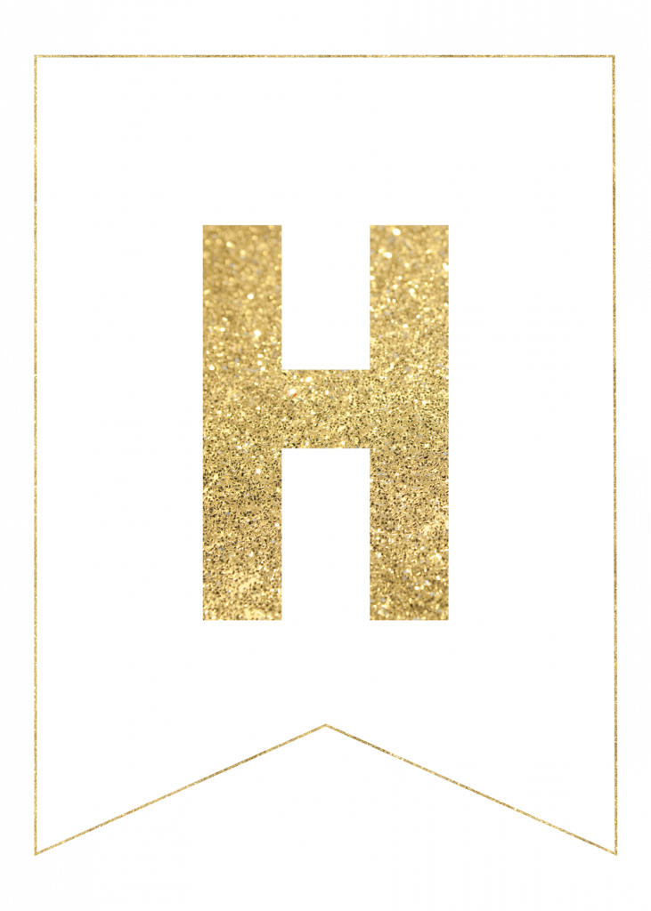 Gold Free Printable Banner Letters - Paper Trail Design