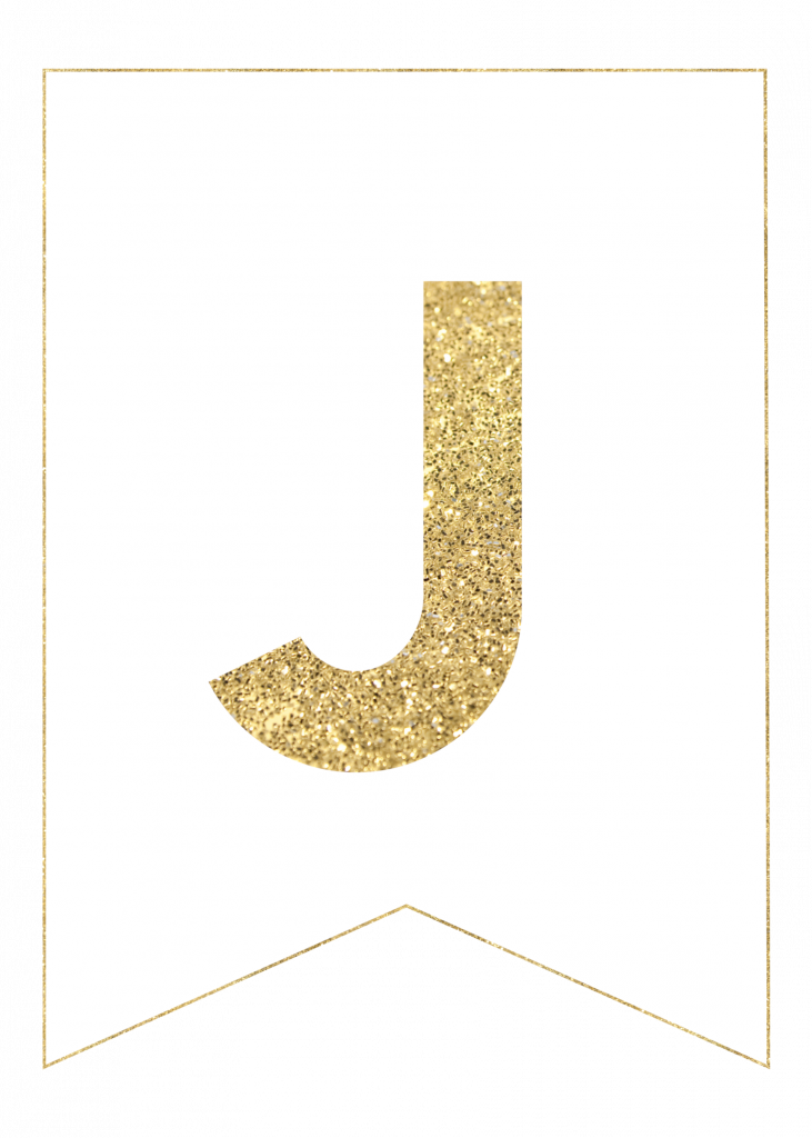 Gold Free Printable Banner Letters - Paper Trail Design