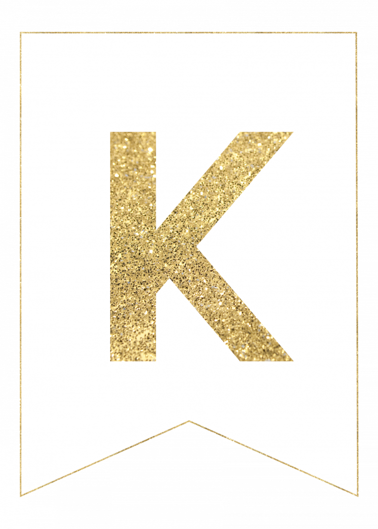 Gold Free Printable Banner Letters - Paper Trail Design