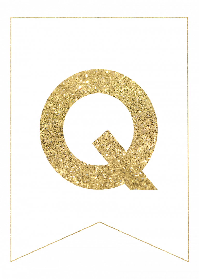 Gold Free Printable Banner Letters - Paper Trail Design