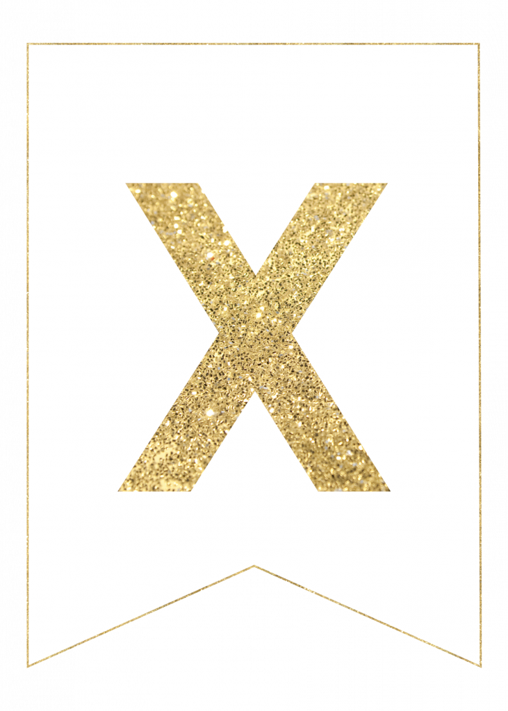 Gold Free Printable Banner Letters - Paper Trail Design