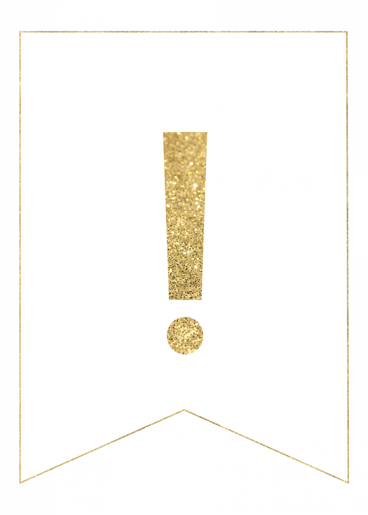 Gold Free Printable Banner Letters - Paper Trail Design