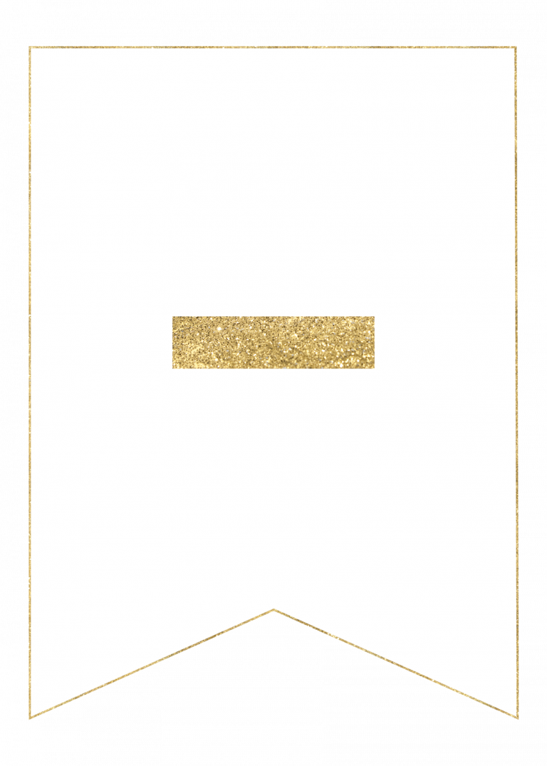 Gold Free Printable Banner Letters - Paper Trail Design