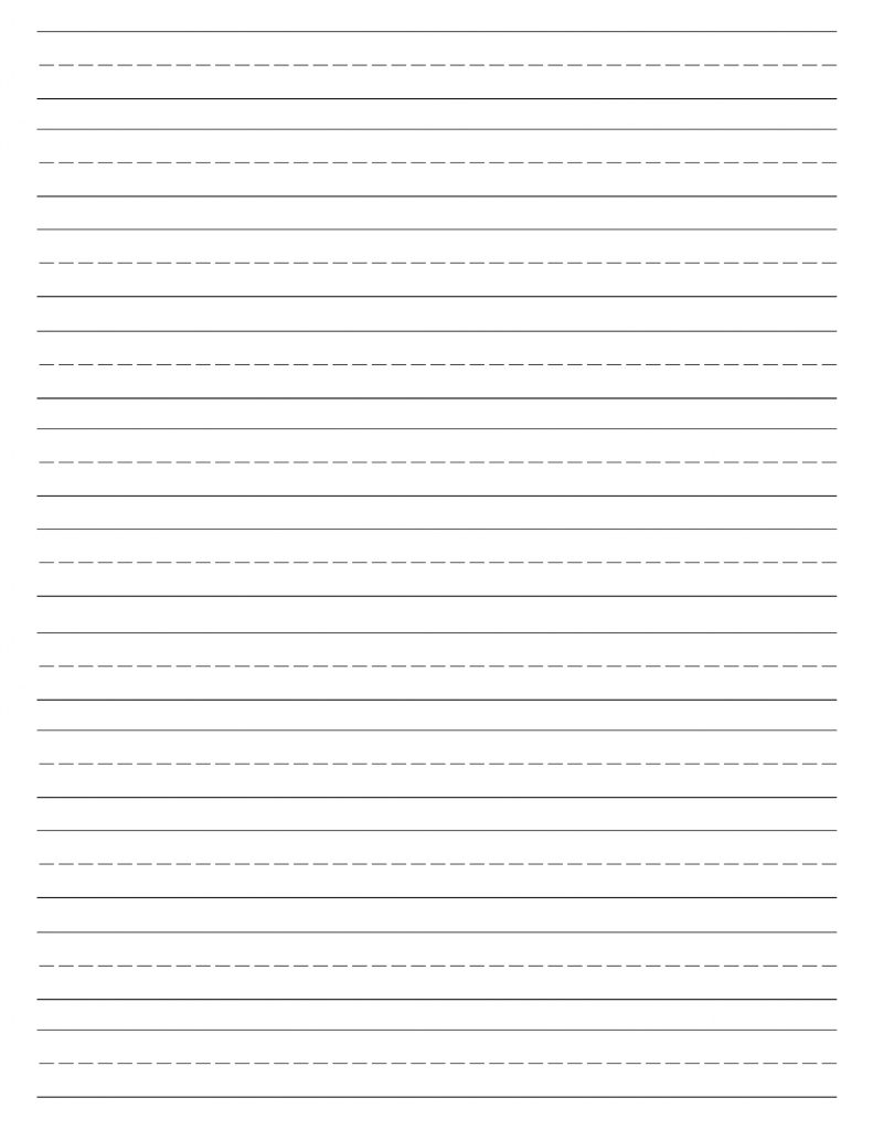 Free Printable Lined Paper Handwriting Paper Template Paper Trail 