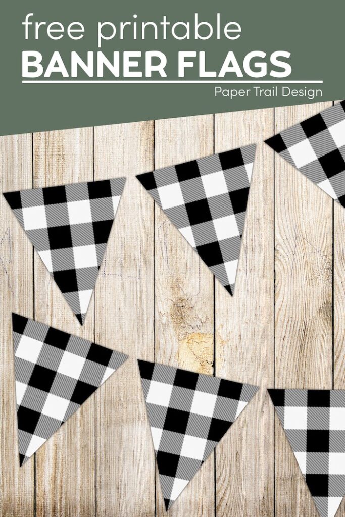 Buffalo Plaid Banner Printable {Lumberjack Party Decor} - Paper Trail ...