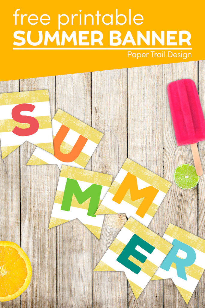 Free Printable Summer Banner Flags - Paper Trail Design