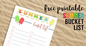 Free Printable Summer Bucket List Ideas Template - Paper Trail Design