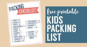 Free Printable Vacation Packing List Template for Kids - Paper Trail Design