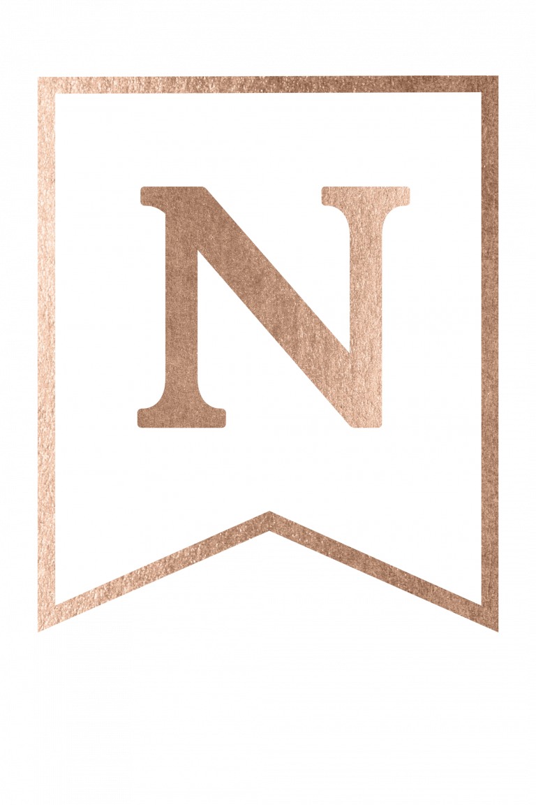 Free Printable Rose Gold Banner Template - Paper Trail Design