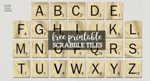 Free Printable Scrabble Letter Tiles Sign - Paper Trail Design