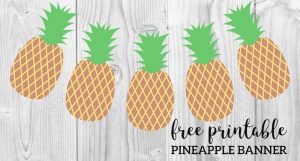 Pineapple Party Banner Free Printable - Paper Trail Design