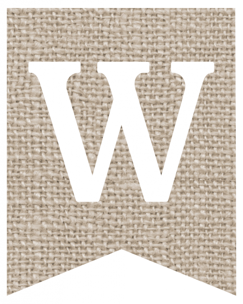 Free Printable Burlap Banner DIY Decor - Paper Trail Design