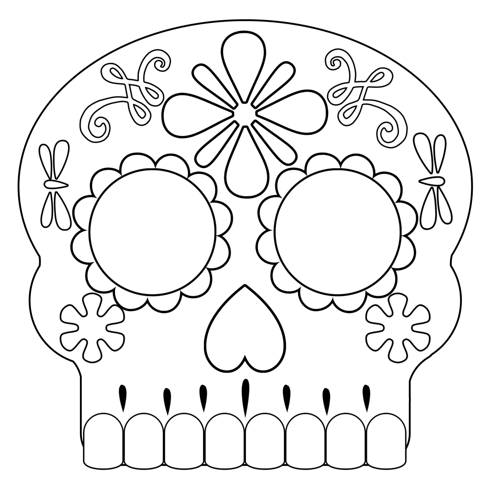 Dia De Los Muertos Skull Mask Template Dia De Los Muertos Skull Mask Template