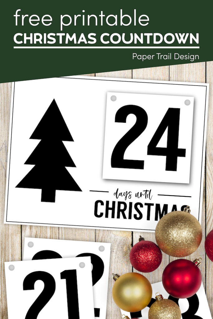 Free Printable Days Until Christmas Countdown - Paper Trail Design