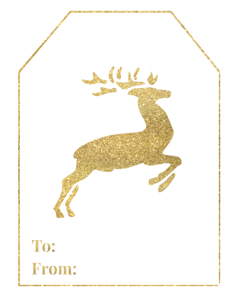 Gold Free Printable Christmas To From Tags - Paper Trail Design
