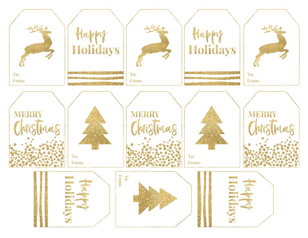 Gold Free Printable Christmas To From Tags - Paper Trail Design