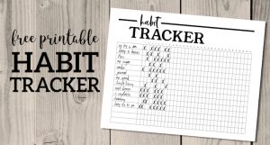 Habit Tracker Printable Planner Template | Paper Trail Design