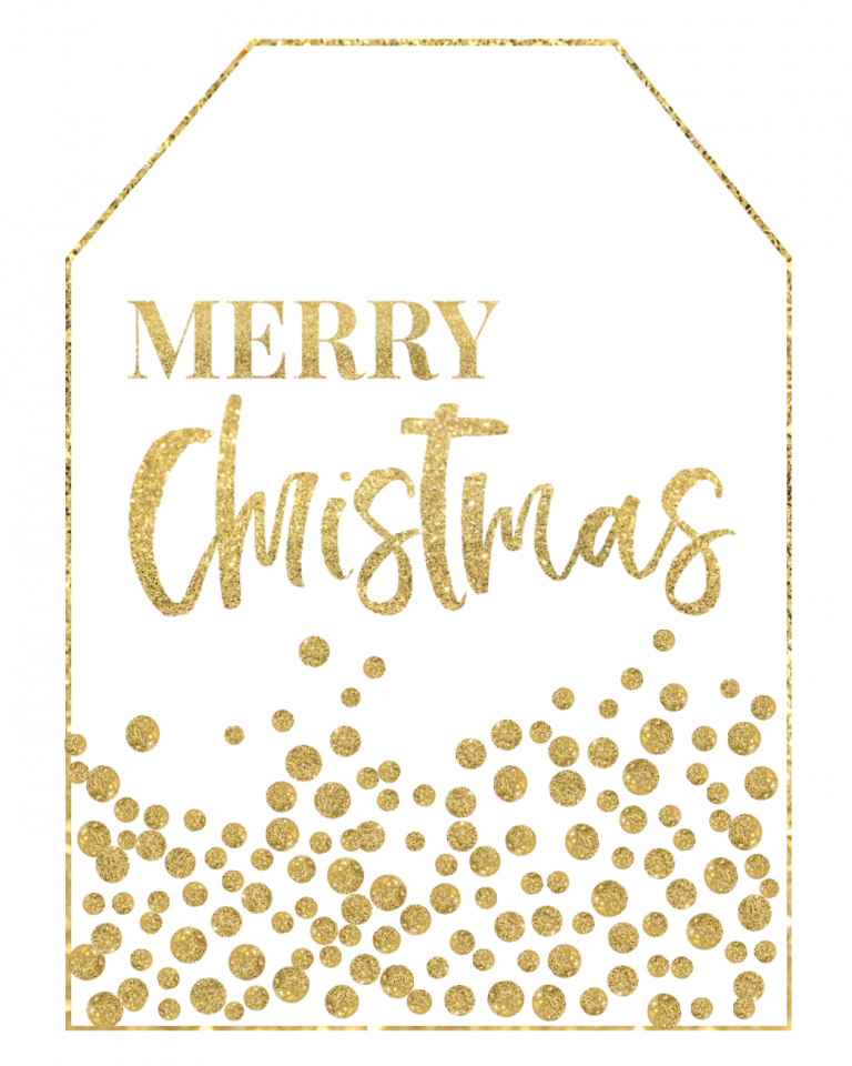 Gold Free Printable Christmas To From Tags - Paper Trail Design