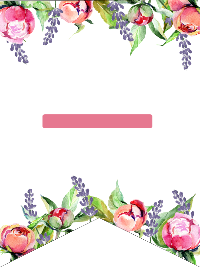 Floral Free Printable Alphabet Letters Banner - Paper Trail Design