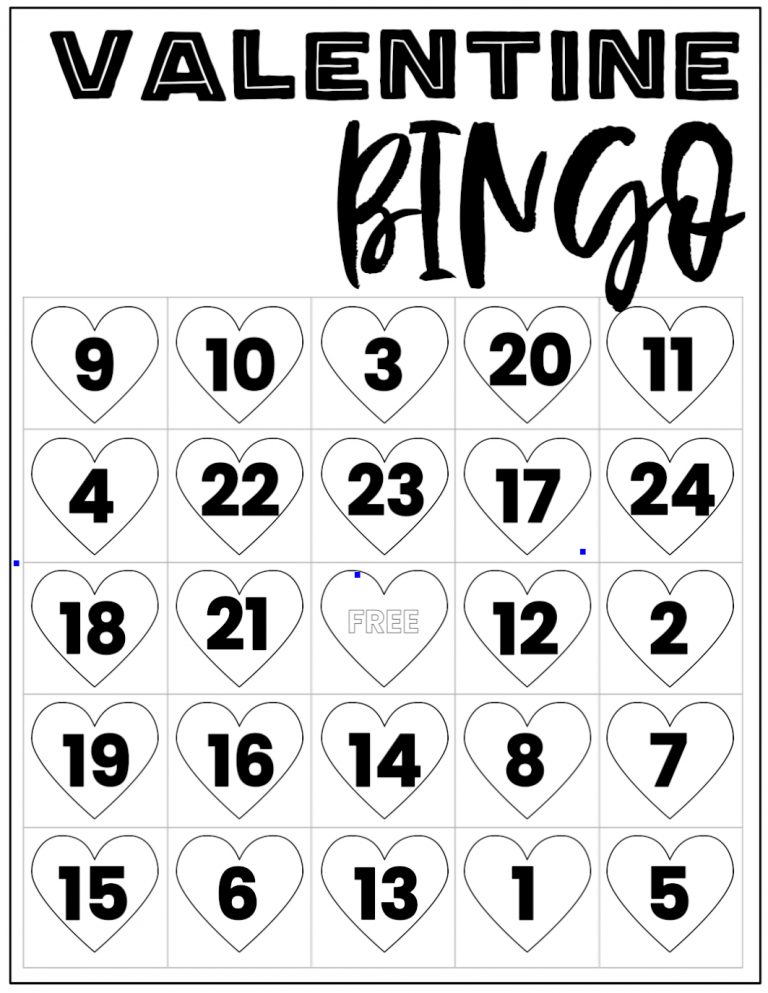 Free Valentine Bingo Printable Cards - Paper Trail Design