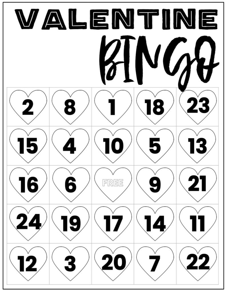 Free Valentine Bingo Printable Cards - Paper Trail Design