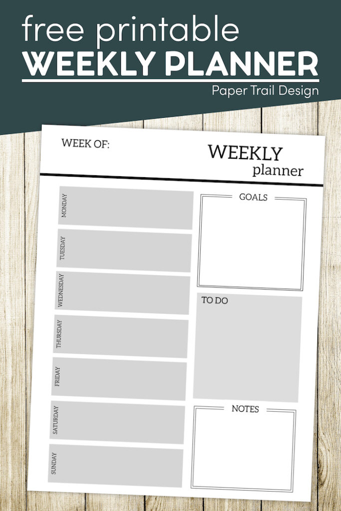 Daily Planner Printable Template Sheets Paper Trail Design