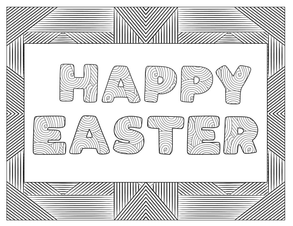 Free Printable Easter Coloring Sheets - Paper Trail Design