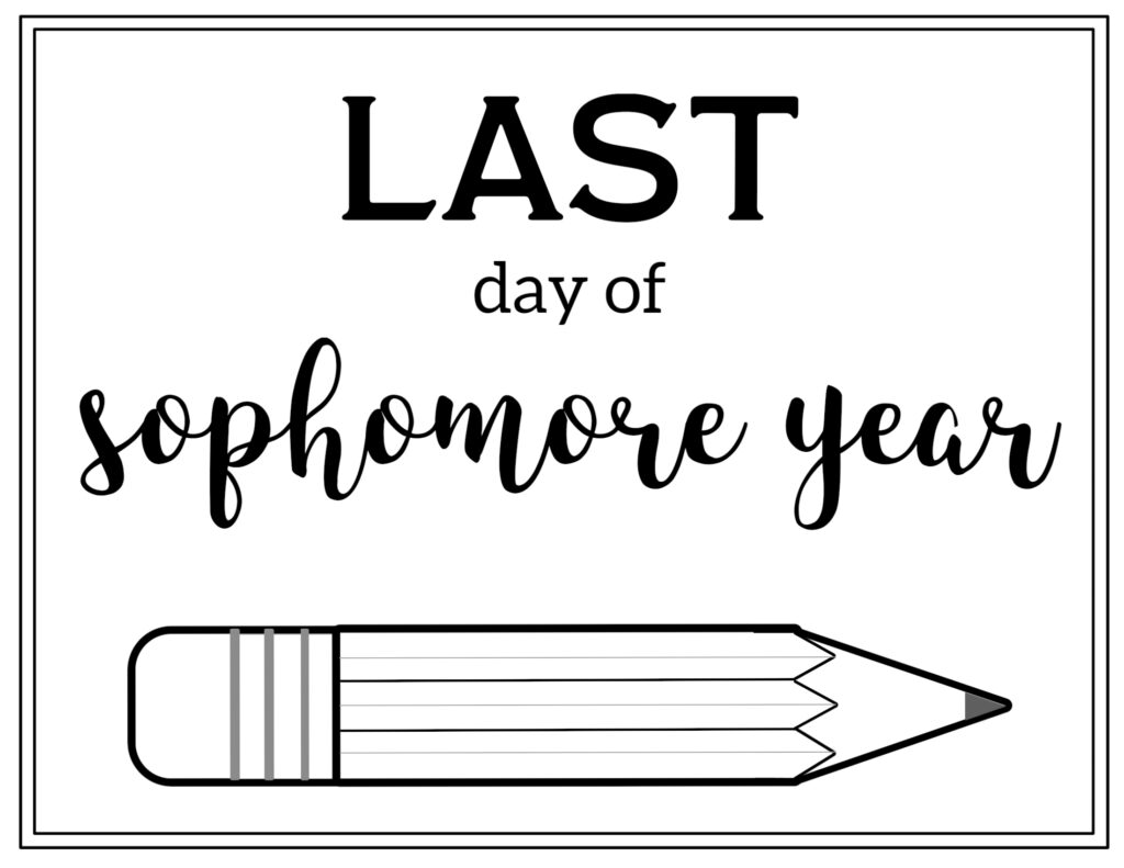 Free Printable Last Day of School Sign {Pencil} - Paper Trail Design
