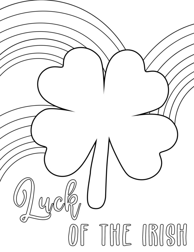 Free Printable St. Patrick's Day Coloring Sheets - Paper Trail Design