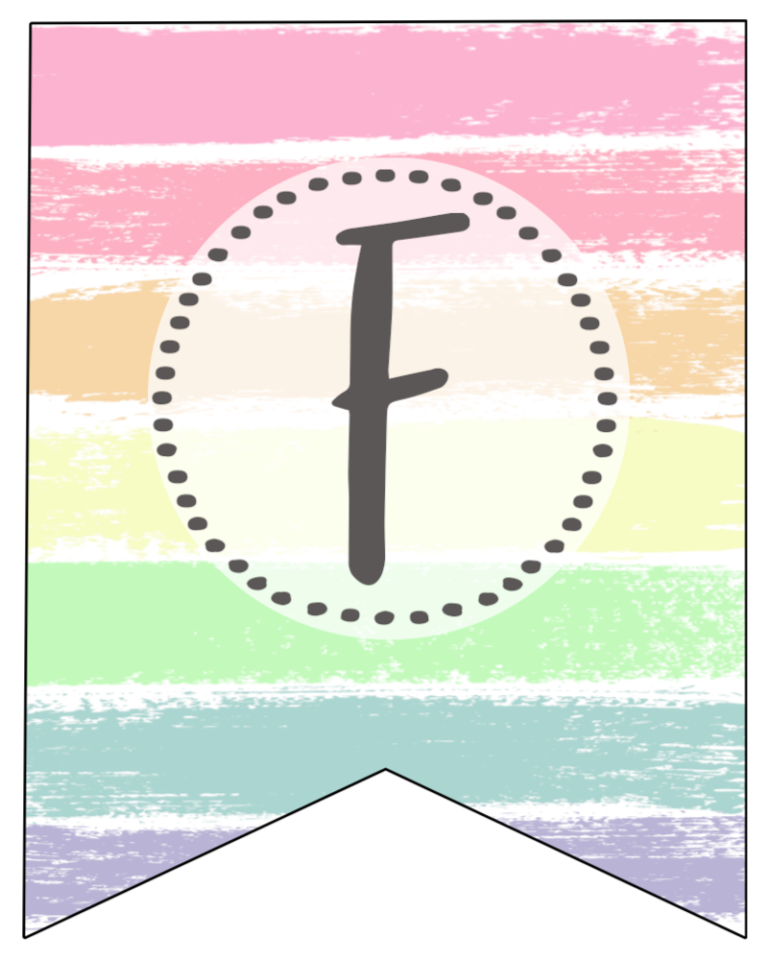 Free Printable Pastel Banner Letters - Paper Trail Design