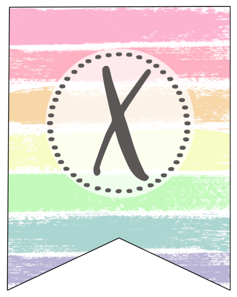 Free Printable Pastel Banner Letters - Paper Trail Design