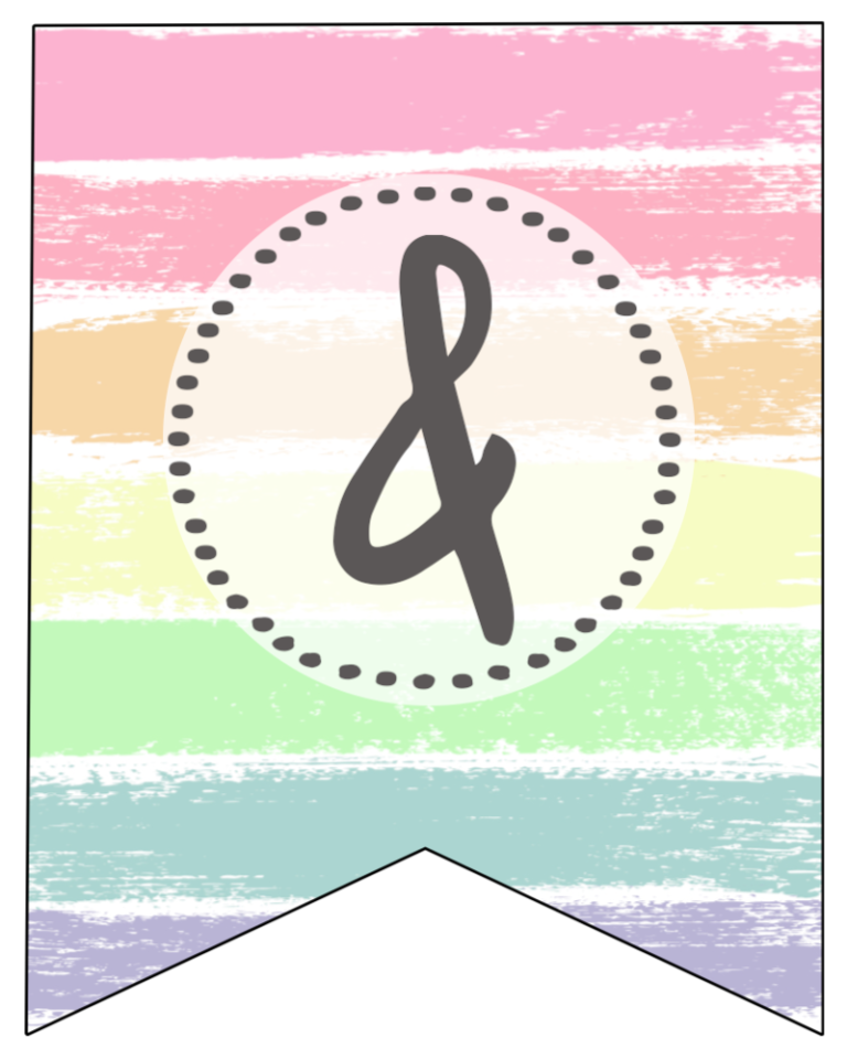 Free Printable Pastel Banner Letters - Paper Trail Design