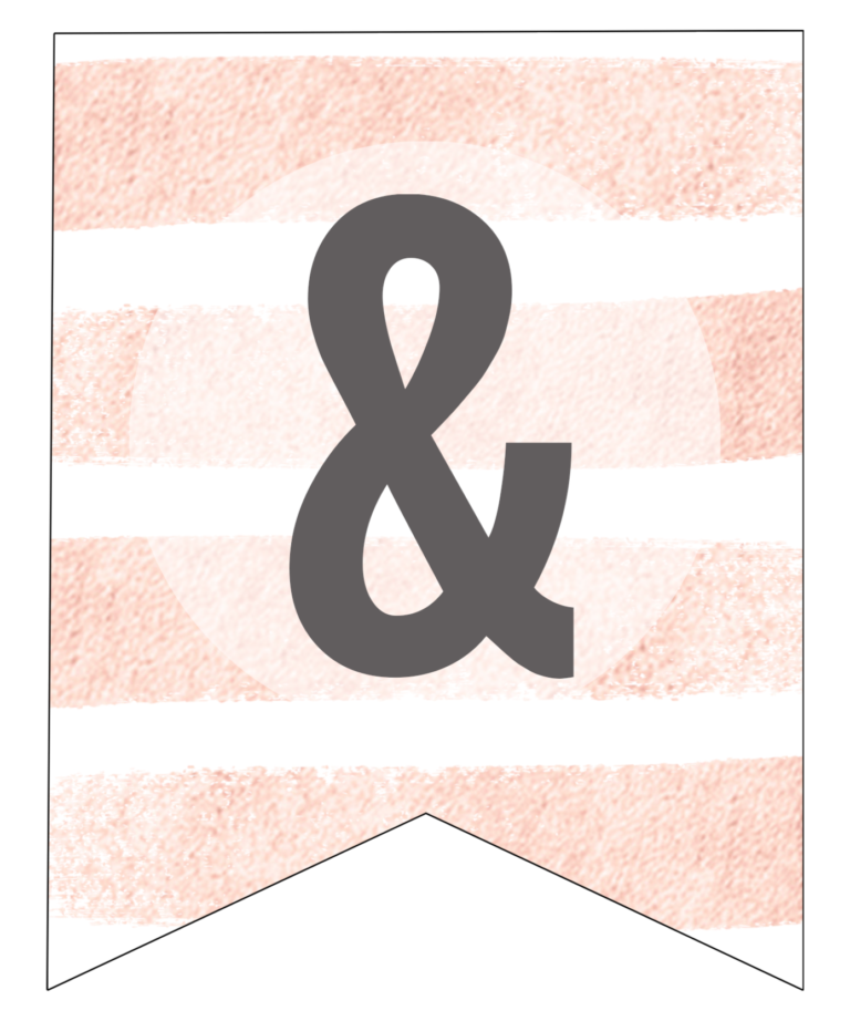 Pink Stripes Custom Banner Sign Free Printable - Paper Trail Design