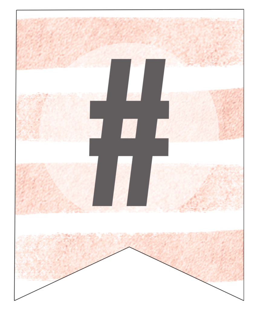Pink Stripes Custom Banner Sign Free Printable - Paper Trail Design