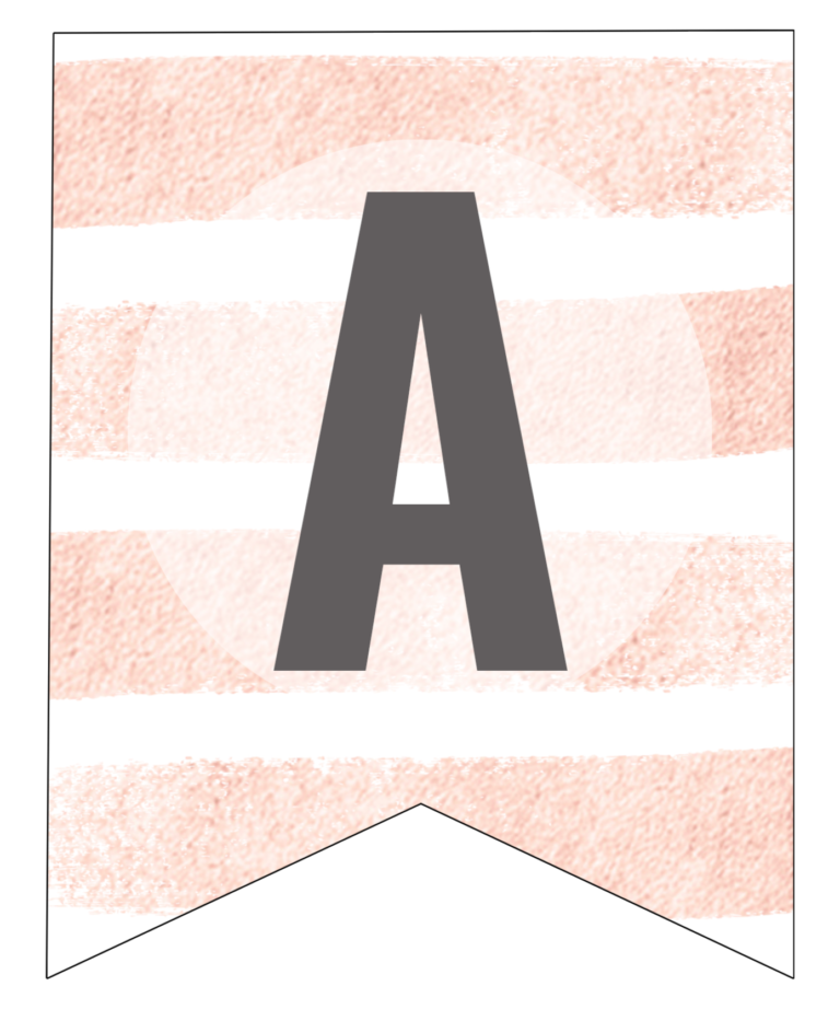 Pink Stripes Custom Banner Sign Free Printable - Paper Trail Design