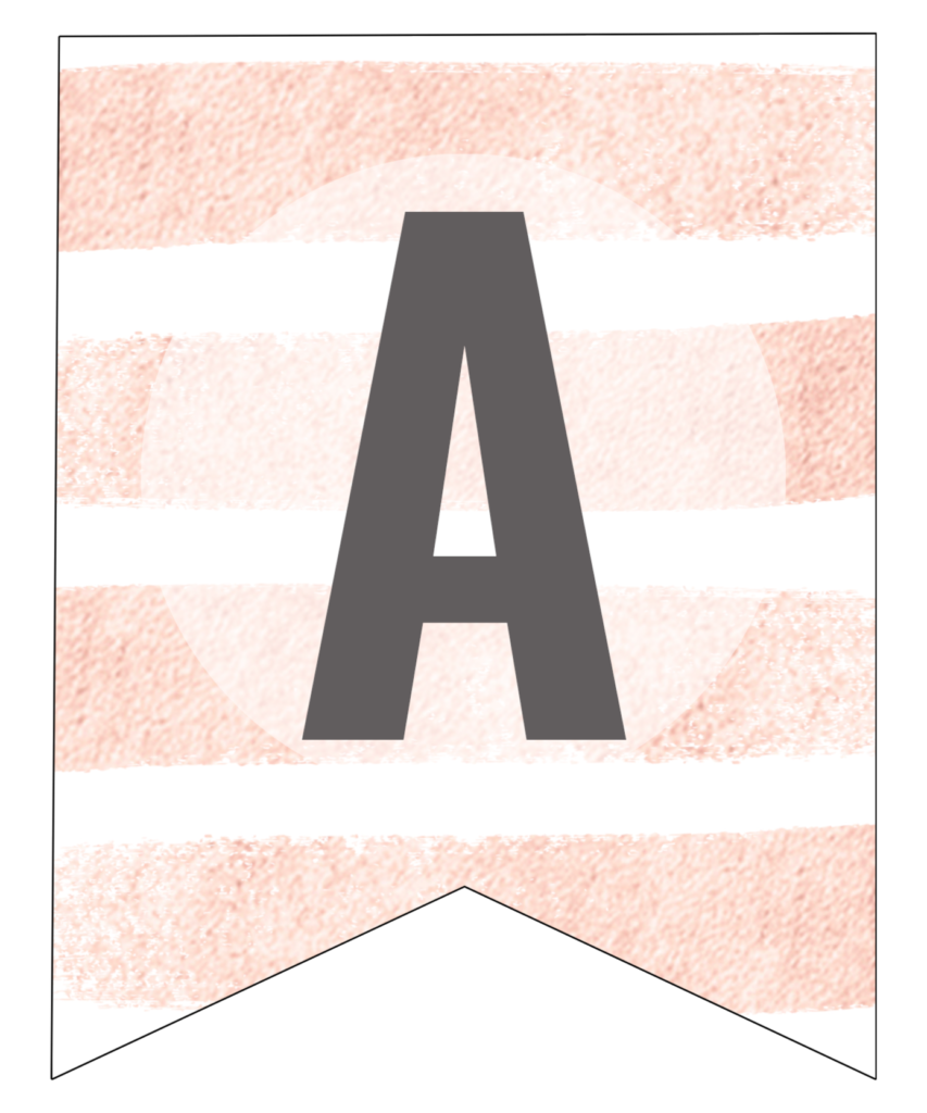 Pink Stripes Custom Banner Sign Free Printable - Paper Trail Design
