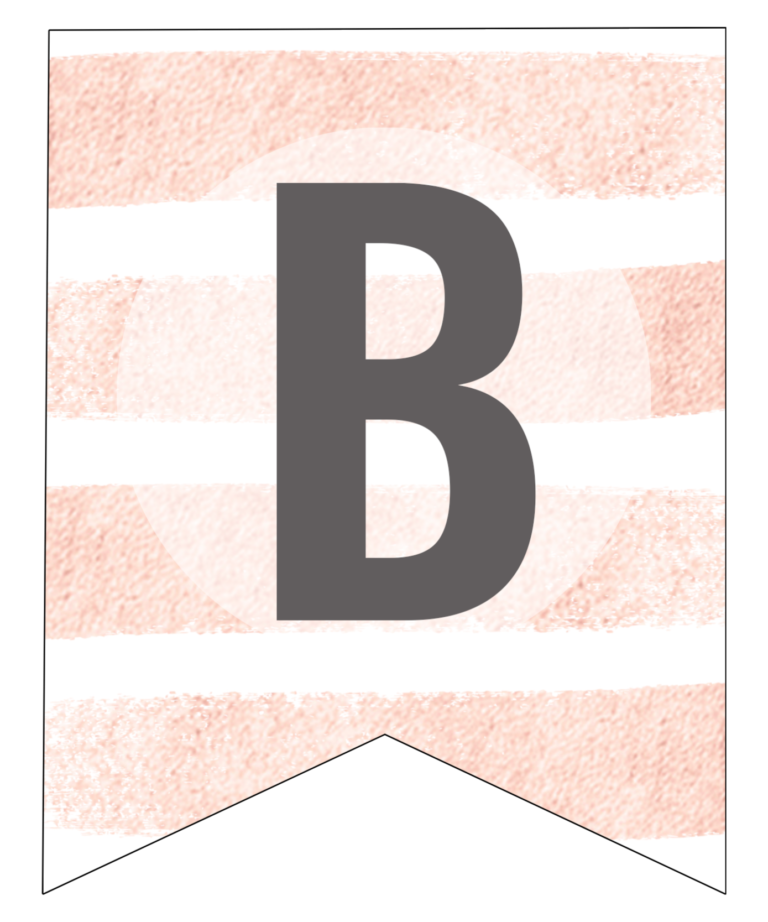 Pink Stripes Custom Banner Sign Free Printable - Paper Trail Design