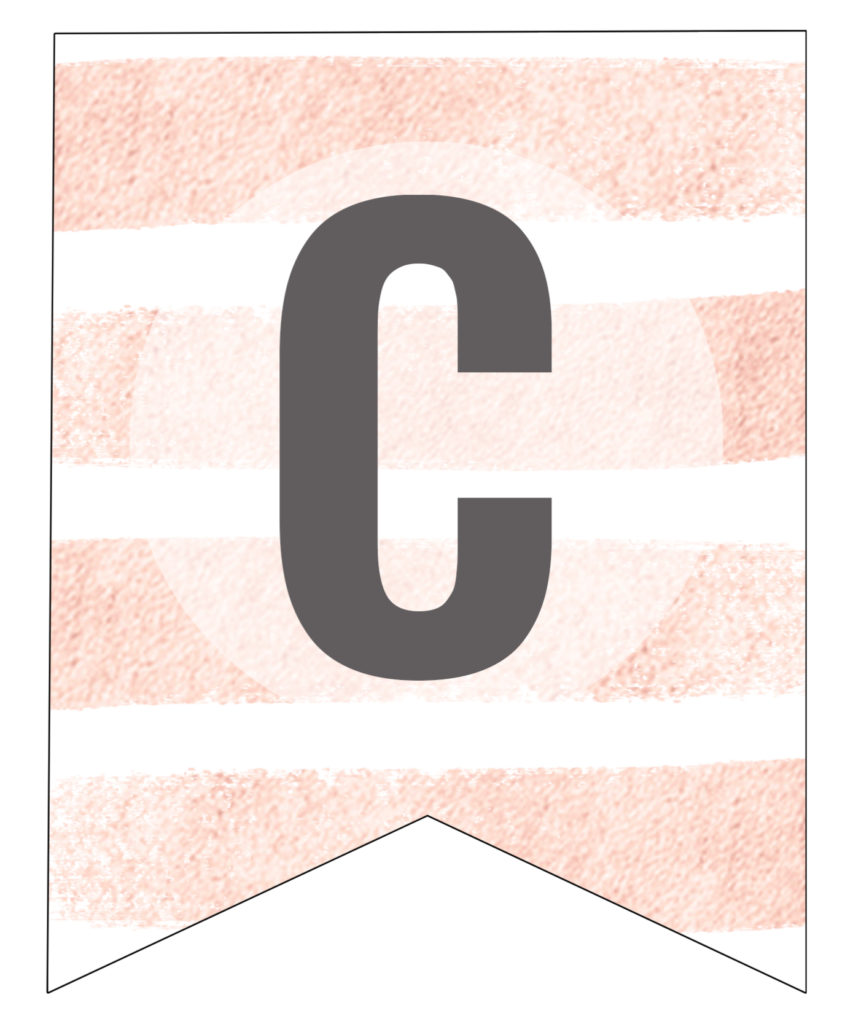 Pink Stripes Custom Banner Sign Free Printable - Paper Trail Design