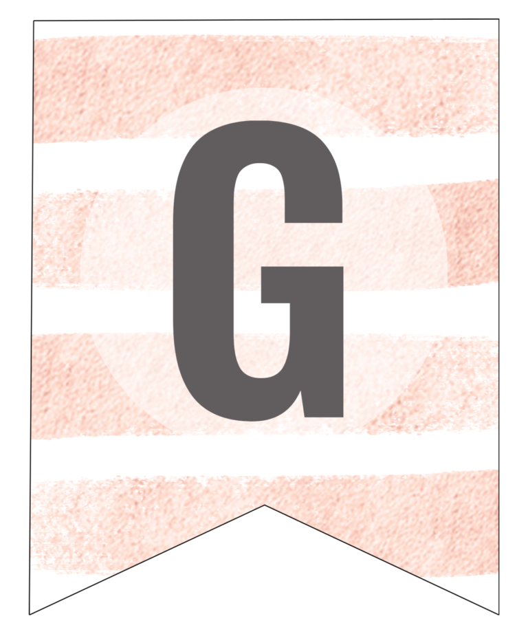 Pink Stripes Custom Banner Sign Free Printable - Paper Trail Design