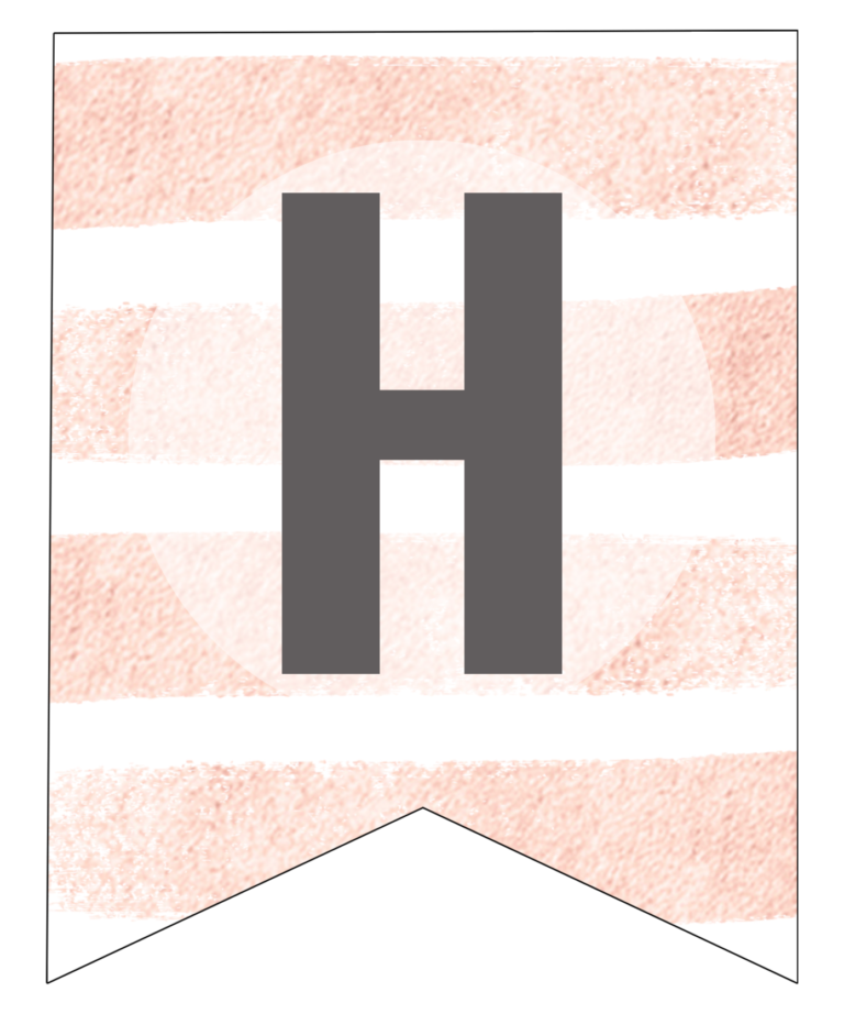 Pink Stripes Custom Banner Sign Free Printable - Paper Trail Design