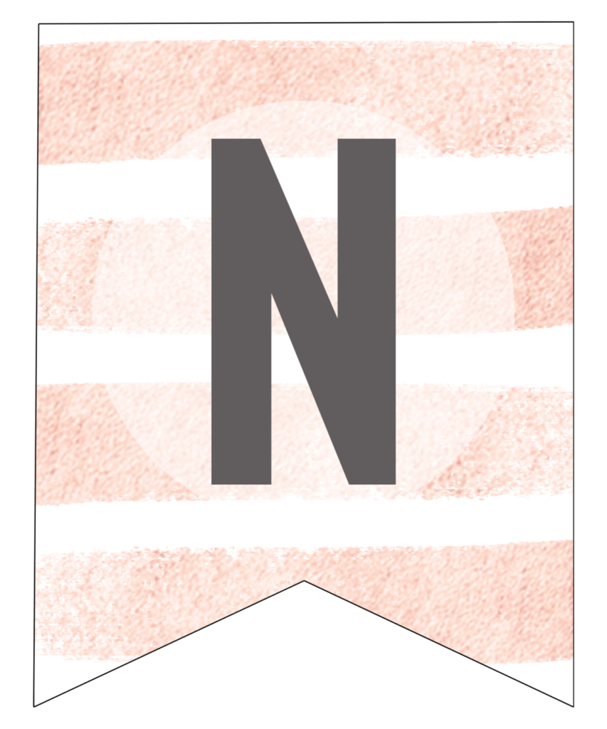 Pink Stripes Custom Banner Sign Free Printable - Paper Trail Design