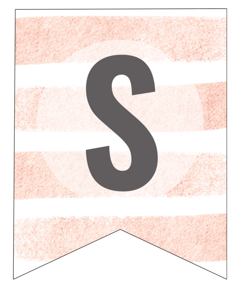 Pink Stripes Custom Banner Sign Free Printable - Paper Trail Design